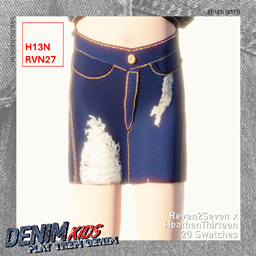 Child's Ripped Design Short Denim Skirt - Files - The Sims 4 Create a ...