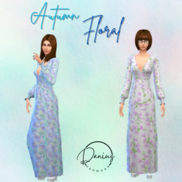 Floral Autumn Dress - Lovestruck recolor - Screenshots - The Sims 4 ...