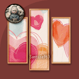 HQ Abstract Amour Triptych #4 Extra B Samtuse963 - The Sims 4 Build / Buy - CurseForge