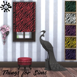 Curtains Window Cover Zebra Prints - Gallery - The Sims 4 Build / Buy ...