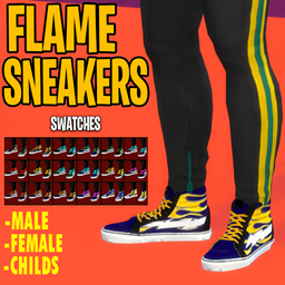 Flame sneakers by Jochi - Files - The Sims 4 Create a Sim - CurseForge