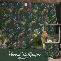 Parrots Wallpaper - The Sims 4 Build / Buy - CurseForge