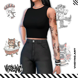 [VHSync] Traditional cat tattoo - Files - The Sims 4 Create a Sim ...