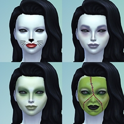 Cat Makeup, Undead Bride, Undead Groom, Stitches - Mobile Conversion ...