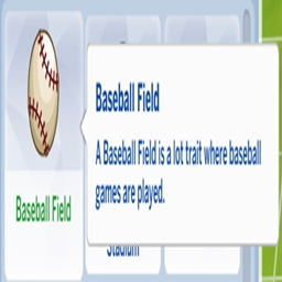 Baseball Field Lots Trait By KiaraSims4Mods - The Sims 4 Translations ...