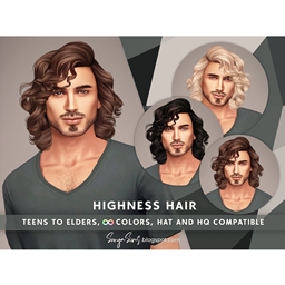 SONYASIMS - HIGHNESS HAIR FOR MALES - The Sims 4 Create a Sim - CurseForge
