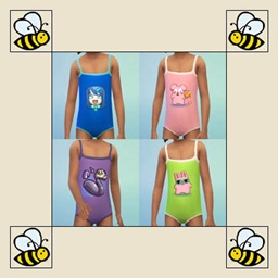Girls Swimsuits Set "Maxis Match" - Files - The Sims 4 Create a Sim ...