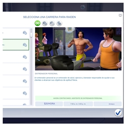 Personal Trainer Active Career by kiarasims4mods spanish translation ...
