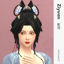 [SixCirclesCC] Chinese Hairstyle - Ziyuan - The Sims 4 Create a Sim ...