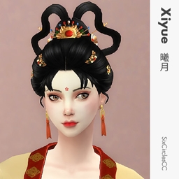 [SixCirclesCC] Chinese Hairstyle - Xiyue - The Sims 4 Create a Sim ...