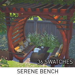 [SINSIMCC] Serene Cee Bench (36 Swatches) - Gallery - The Sims 4 Build ...