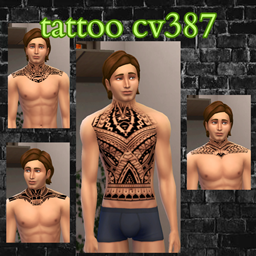 tattoo cv387 neck and upper shoulder ( base game compatible ) - The ...
