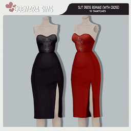 Slit Dress Remake (With Cross) - Gallery - The Sims 4 Create a Sim ...