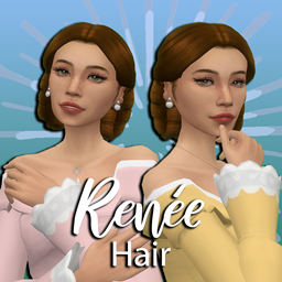Renée Hairstyle - The Sims 4 Create a Sim - CurseForge