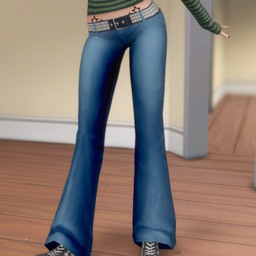 Y2k Low/mid rise jeans with studded belt! Mesh included - Gallery - The ...