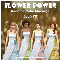 Robe de Mariage//Recolor Look 70' - The Sims 4 Create a Sim - CurseForge