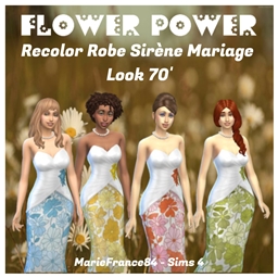Robe de Mariage Sirène//Recolor Look 70' - The Sims 4 Create a Sim ...