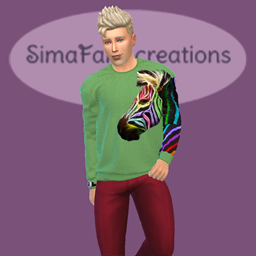 Zebra Pullover by SimaFans - The Sims 4 Create a Sim - CurseForge