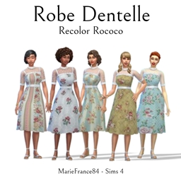 Robe à Volants//Recolor Rococo - The Sims 4 Create a Sim - CurseForge