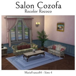Salon Cozofa//Recolor Rococo//Basegame - Files - The Sims 4 Build / Buy ...
