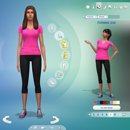 Custom Styled Look: Evening Jog - Files - The Sims 4 Create a Sim ...