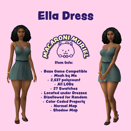 Ella Dress - Gallery - The Sims 4 Create a Sim - CurseForge