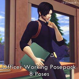 [F] Officer Working Posepack - [F] Important Folders ACC Original Size ...