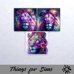 Modern Paintings Three Lions - The Sims 4 Build / Buy - CurseForge