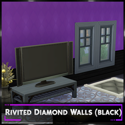 Rivited Diamon Wallpaper (Black) - The Sims 4 Build / Buy - CurseForge