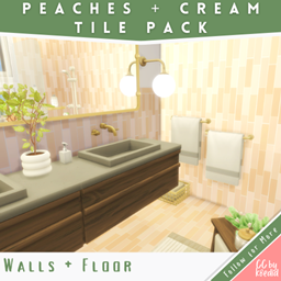 Peaches & Cream Subway Tiles-Walls & Floor - The Sims 4 Build / Buy ...