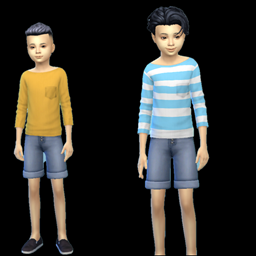 Boy's Neon and Stripe Shirt - Files - The Sims 4 Create a Sim - CurseForge