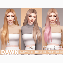 CasualSims - Dawn Hairstyle PACK (No braids) - CasualSims 047 Hair Dawn ...