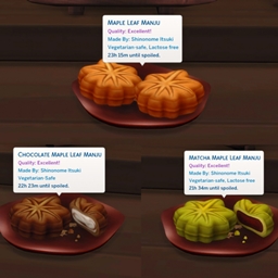 Maple Leaf Manju by Amellce translation into Spanish - The Sims 4 Mods ...