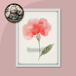 HQ Flower Watercolor Mini Painting One #1 Extra G Samtuse963 - Files - The Sims 4 Build / Buy ...