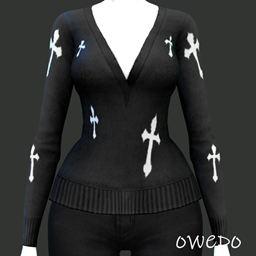 Gothic Cross Sweater - File - The Sims 4 Create a Sim - CurseForge
