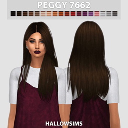 Hair Women Peggy 7662 by HallowSims - Files - The Sims 4 Create a Sim ...