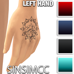 [SINSIM] Nature Tattoo Pack - Mountain Range (Left Hand) - Gallery ...