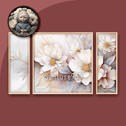 Download HQ Watercolor Flower Triptych #1 Extra E Samtuse963 - The Sims 4 Mods - CurseForge