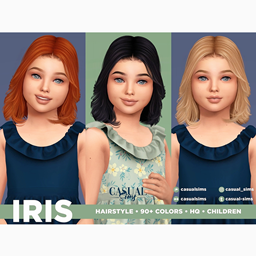 CasualSims - IRIS HAIRSTYLE CHILDREN (NO BANGS) - The Sims 4 Create a ...