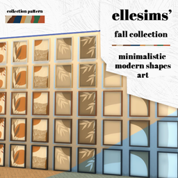 ellesims fall collection minimalistic modern shapes art - The Sims 4 ...