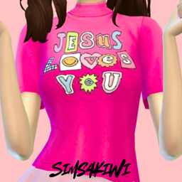 Download Jesus Loves You Tee - The Sims 4 Mods - CurseForge