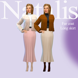 Fur coat & long skirtⁿᵃᵗᵃˡⁱˢ - The Sims 4 Create a Sim - CurseForge