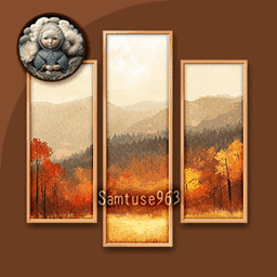 HQ Autumn Landscape Triptych #1 Sellable Extra B Samtuse963 - The Sims 4 Build / Buy - CurseForge