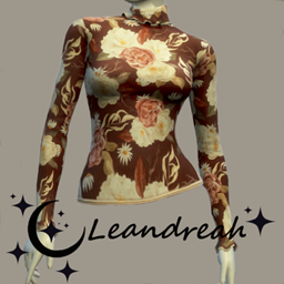 Ruffle High Neck Shirt - Romantic Flowers - Gallery - The Sims 4 Create ...
