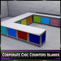 Recolors: Corporate Chic Counters and Islands - The Sims 4 Build / Buy ...
