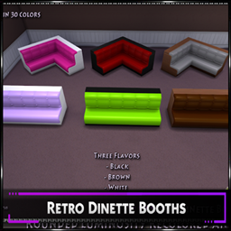 Recolors: Retro Dinette Booths - The Sims 4 Build / Buy - CurseForge