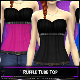 Ruffle Tube Top - Files - The Sims 4 Create a Sim - CurseForge