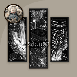 HQ Achromatic City Triptych #1 Sellable Extra B Samtuse963 - Gallery - The Sims 4 Build / Buy ...