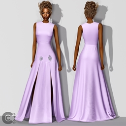 Dual High Slit Dress with Crystals - The Sims 4 Create a Sim - CurseForge