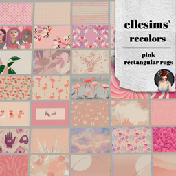ellesims pink rectangular rugs - The Sims 4 Build / Buy - CurseForge